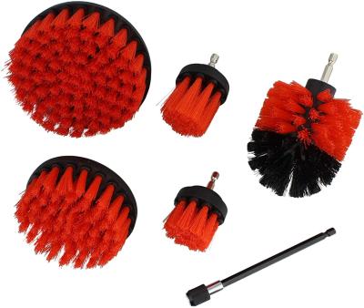 Cina set di pennelli di nylon 5pc dell'impianto di lavaggio dell'azionamento di 1/4in con la setola rigida rossa di estensione 1pc in vendita