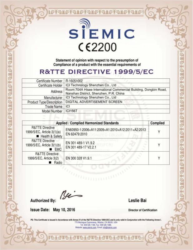 CE - SHENZHEN RUGLINE TECHNOLOGY CO.,LIMITED