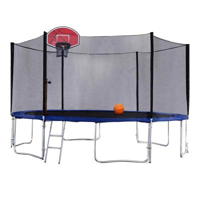 Cina Eco-friendly FUMJUMP 14ft poles long nner outside rebounder net trampoline in vendita