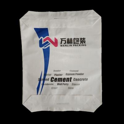China LDPE Laminated PP Valve Cement Bags 25KG-50KG Capacity with 4-Color Printing for Construction Materials for sale