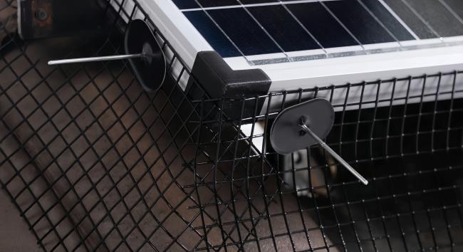 Solar Panel Bird Barrier Proofing Mesh Installation Example