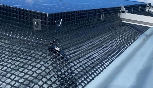 Solar Panel Bird Mesh Control Kit installation example