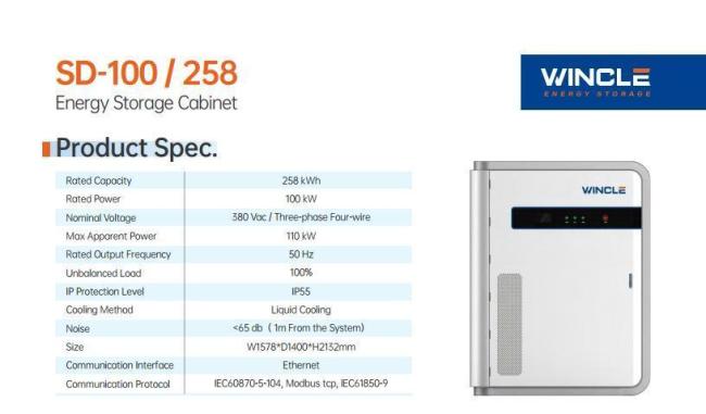 High Integrated 100kw, 258kwh Battery Cabinet with LFP Battery Case for C&I Energy Storage