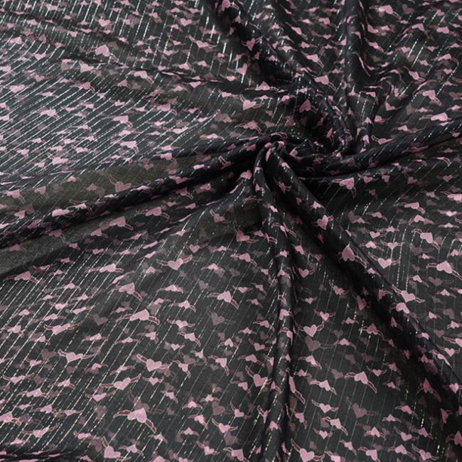 Custom digital print silk fabric georgette printed crepe de chine shirt Dress natural mulberry silk fabric on sale wholesale