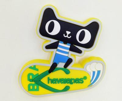 China Imán divertido del refrigerador del silicón del gato, imán coloreado multi del refrigerador para la decoración casera en venta