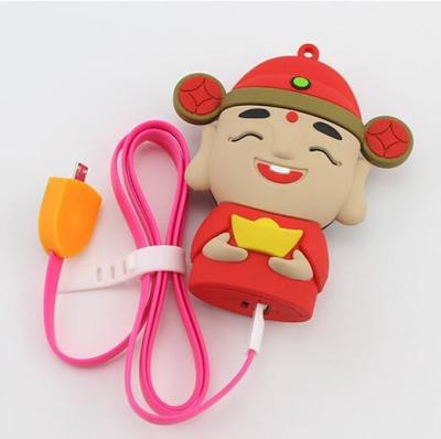 China Batería suave de la carga de la forma del PVC 3D Papá Noel del banco del poder del OEM para el regalo universal en venta