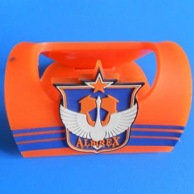 China Soporte de exhibición anaranjado del tenedor del teléfono celular del PVC de la goma de silicona de la aduana ALBIREX 3d/del teléfono con el logotipo grabado en relieve en venta