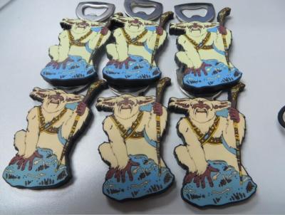 China Abrebotellas suave lindo de Manget del refrigerador del PVC de la forma de personaje de dibujos animados 3D para la promoción de la cerveza del club en venta