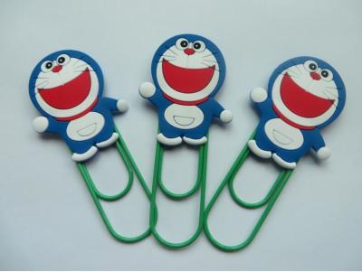 China Señal de goma preciosa del PVC de Doraemon con el clip verde, mini tamaño, el mejor regalo de la Navidad para los niños en venta