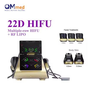China QM Multi Functional Portable 22D Machine Skin Tightening Machine 2 In 1 Liposonic Machine 2 Handles 11D 12D 13D 18D 22D HIFU for sale