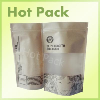 China Sacos de empacotamento Resealable do papel de embalagem do zíper do EL Mercadito Btologico com janela à venda