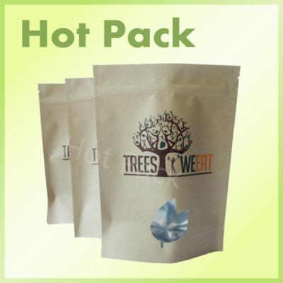 Cina Gli alberi Weeat stanno sulla borsa della chiusura lampo della carta kraft Con la finestra su misura in vendita