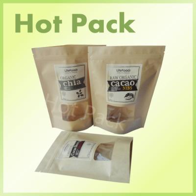 Cina Risigillabile stia sulla borsa di imballaggio per alimenti del sacchetto della carta kraft Con la finestra in vendita