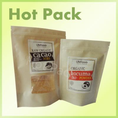 Cina La carta kraft Eccellente dell'alimento della chiusura lampo della cima del commestibile sta sul sacchetto con la finestra in vendita
