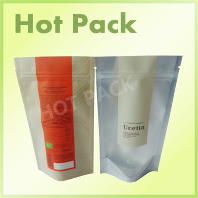 Cina Sacchetto trasparente di bue essiccato della carta kraft di stampa su ordinazione di Eco con la chiusura lampo in vendita