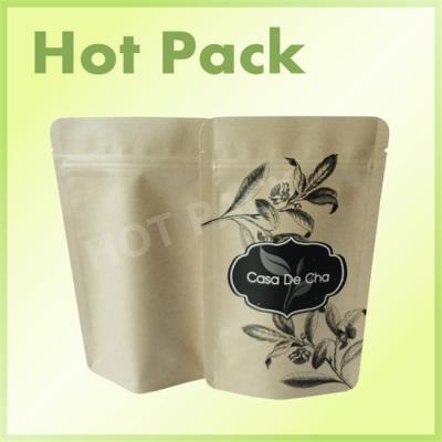 Cina Stampato stia sulla borsa di caffè della carta kraft di Brown Con la valvola di degassamento in vendita