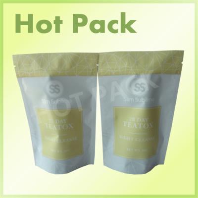 Cina 28 il giorno Teatox sta sulla stagnola laminata resistente ad alta pressione del sacchetto della chiusura lampo in vendita