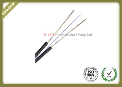 중국 1core FRP FTTH 까만 백색 재킷 색깔을 가진 실내 광섬유 하락 케이블 GJXH 판매용