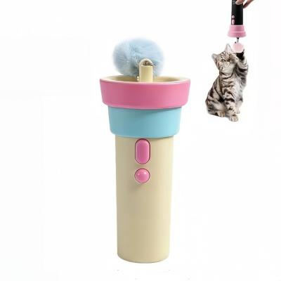 China One Click Launching Electric Cat Teaser Launcher Automatic Cat Teasing Stick for sale
