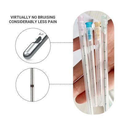 Κίνα microcannula μίας χρήσης 22G 50mm αμβλιά βελόνα καννουλών μικροϋπολογιστών ακρών εγχύσεων καννουλών ακρών για τα υλικά πληρώσεως προς πώληση
