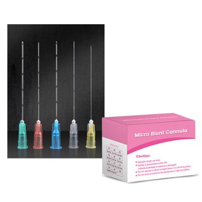 Κίνα microcannula μίας χρήσης 22G 50mm αμβλιά βελόνα καννουλών μικροϋπολογιστών ακρών εγχύσεων καννουλών ακρών για τα υλικά πληρώσεως προς πώληση