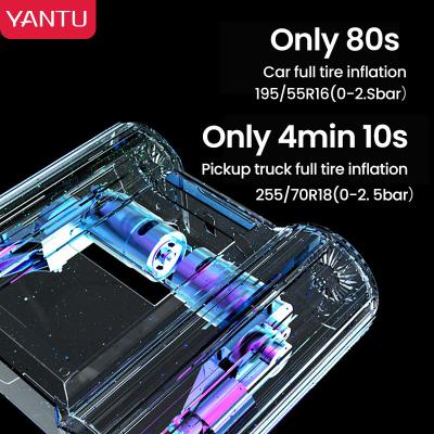 Chine Pompes à air pour pneus de voiture YANTU E2 12V DC Portable inflateur numérique de pneus avec 30 cylindres Noir à vendre