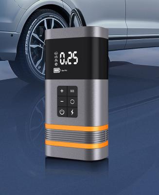 Chine Puissante pompe gonfleur de pneus de voiture sans fil de 150 PSI 7500mAH avec démarreur et banque d'alimentation à vendre