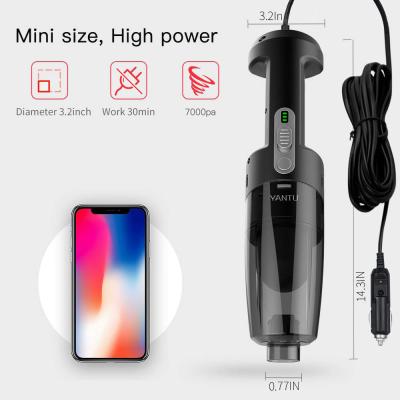 중국 YANTU V01 검은색 고전력 휴대용 무선 120W 무선 휴대용 자동차 진공청소기 판매용