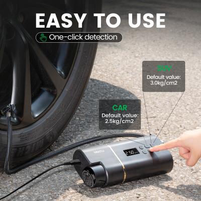 Chine Pression maximale 101-150Psi 12v Mini pneu de voiture pompe à air électrique portable avec écran LCD à vendre