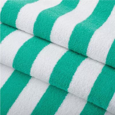 China Luxury Serene Stripe Cabana Towel with Plush Loop Pile for Ultimate Comfort for sale