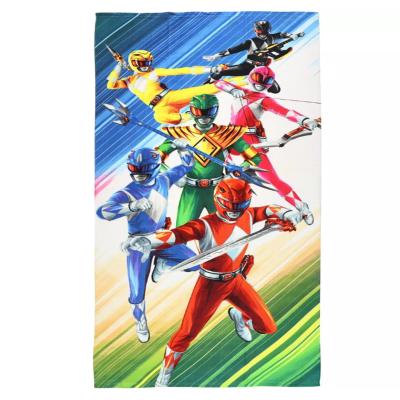 China Power Rangers Mighty Morphin Beach Towel with Reactive Printing and Customizable Size for Ultimate Fan Comfort for sale