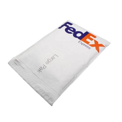 China Custom Plastic Courier Bag with Pouch Fedex Express Bag with Transparent Pocket for sale