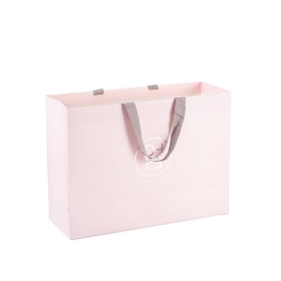 China Creatrust Handmade Silk Ribbon Gift Bag Paper Shopping Bag Custom Printed Logo for sale