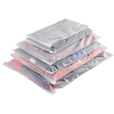 China ZGCX Custom Frosted Zip Lock Logo Reseal Poly Bag Slider Plastic Bag Clothes Packing for sale