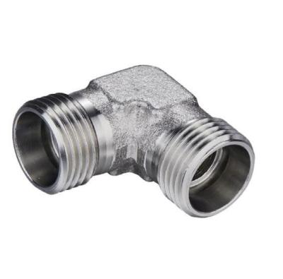 China Folha galvanizada de aço carbono médio 90 graus cotovelo fixação hidráulica com fios masculinos à venda