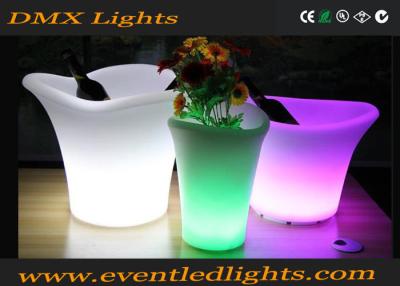 Cina Bianco/verde/rosa ha acceso la plastica del secchiello del ghiaccio con luce morbida in vendita