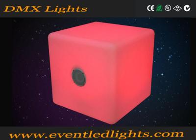 China Unique Led Music Cube / Plastic Seating Led Cube Chair With Bluetooth Music Stereo for sale