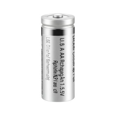 China USB AA Li-ion Battery 1850mAh 1.5V Rechargeable Lithium Cell Replacement for Alkaline Ni-MH and Ni-CD Devices for sale