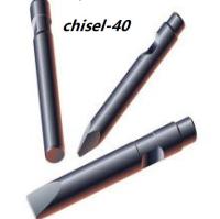HP-CHI-40 Hydraulic Breaker Accessories 40mm Hammer Chisel Dark Black