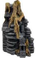Quality Natural And Realistic Aquarium Rock Background With PU Material Stumps And Rocks for sale