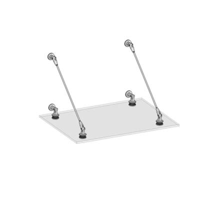 Chine Miroir de Kit Glass Canopy Fittings 12mm de matériel de tente de fenêtre d'acier inoxydable à vendre