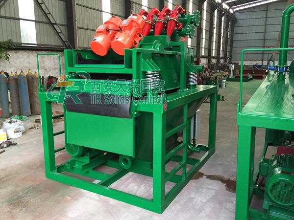 Système de réservoir de boue à vendre Système de réservoir de boue de l'hydrocyclone 45kw, disposition de boue de perçage de dimension compacte