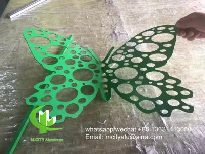 China het aluminium decoratief geperforeerd blad van het vlindermetaal voor decoratie Te koop