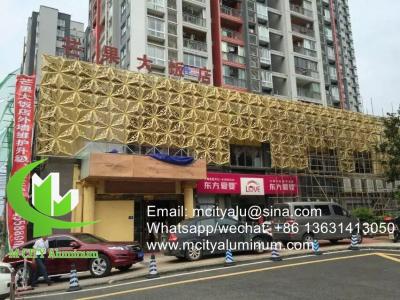 Cina progettazione di alluminio della cavità di uso dell'esterno perforata 3D della parete divisoria dello strato di dimensione su ordinazione del rivestimento in vendita