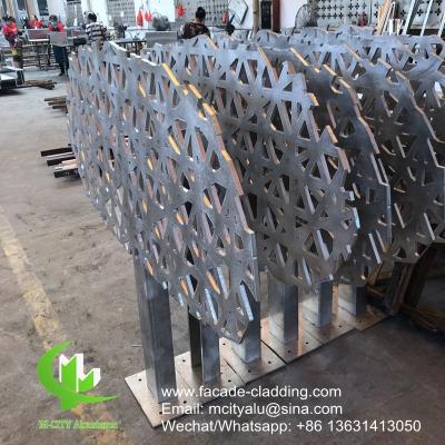 Cina pannelli rivestiti della facciata del metallo della polvere di 10mm, facciata perforata vuota del metallo in vendita