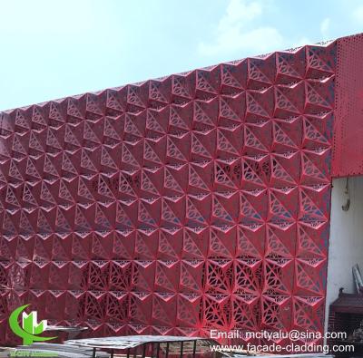 Cina Spolverizzi il rivestimento di alluminio dei pannelli 3D della facciata del rivestimento per i sistemi perforati della facciata del metallo in vendita