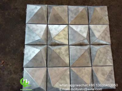 Cina Facciata architettonica dei pannelli di parete del metallo fuori di progettazione del rivestimento 3D della parete in vendita
