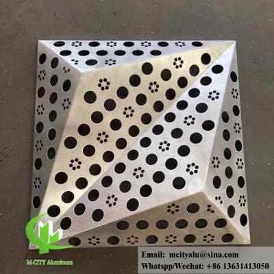 Cina pannelli di alluminio della facciata del metallo 3D per il solido di alluminio del pannello del rivestimento in vendita