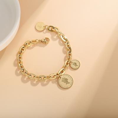 Cina New Fashion Metal Chain Bracelet Stainless Steel Chain Charm Bracelet for Women in vendita