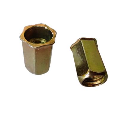 Chine Acier au carbone plaqué zinc jaune petite tête pleine hexagonale écrousse ouverte avec norme DIN à vendre